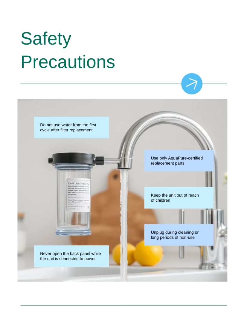 Water Purifier User Training Manual Template | Visme