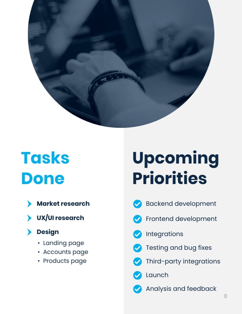 Website Project Management Status Report Template | Visme