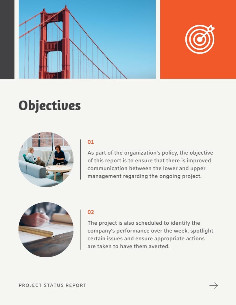 Weekly Construction Project Status Report Template | Visme