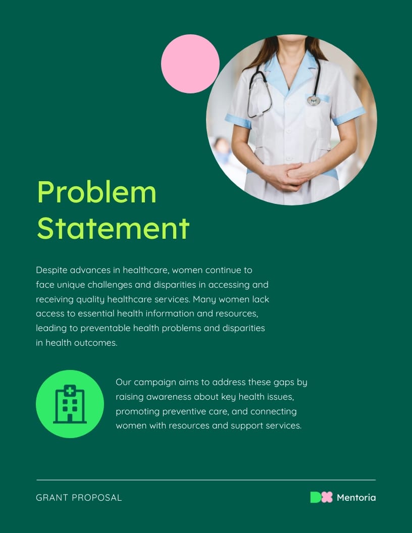Women’s Health Campaign Grant Proposal Template | Visme