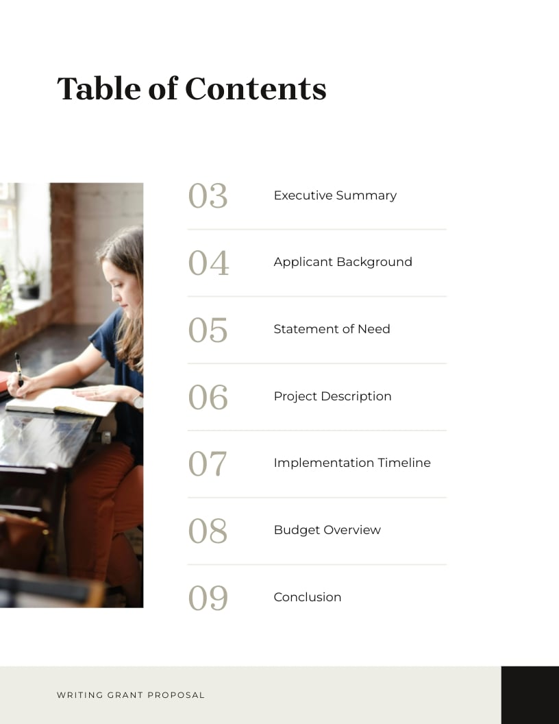 Writing Grant Proposal Template | Visme