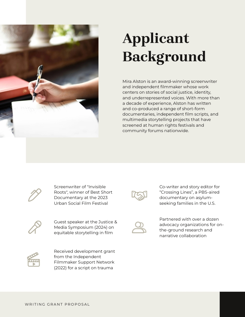 Writing Grant Proposal Template | Visme