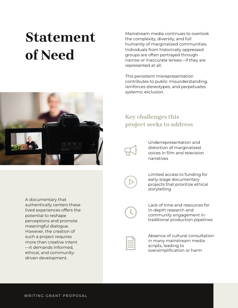 Writing Grant Proposal Template | Visme