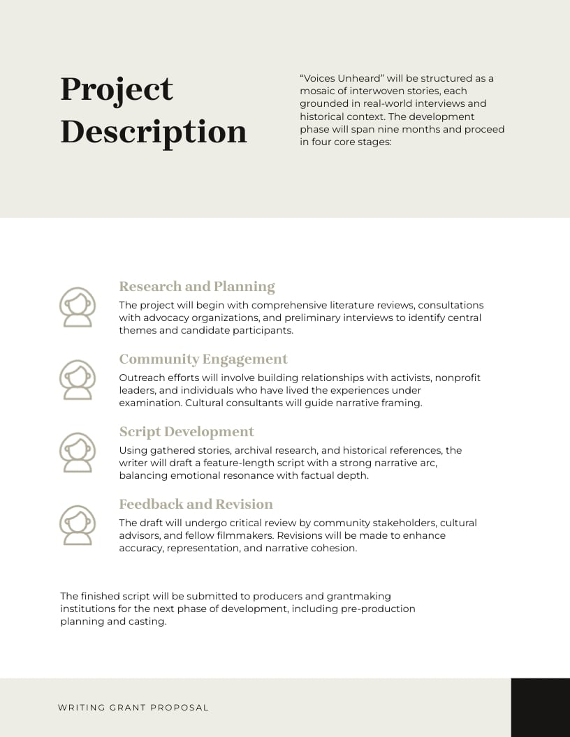 Writing Grant Proposal Template | Visme