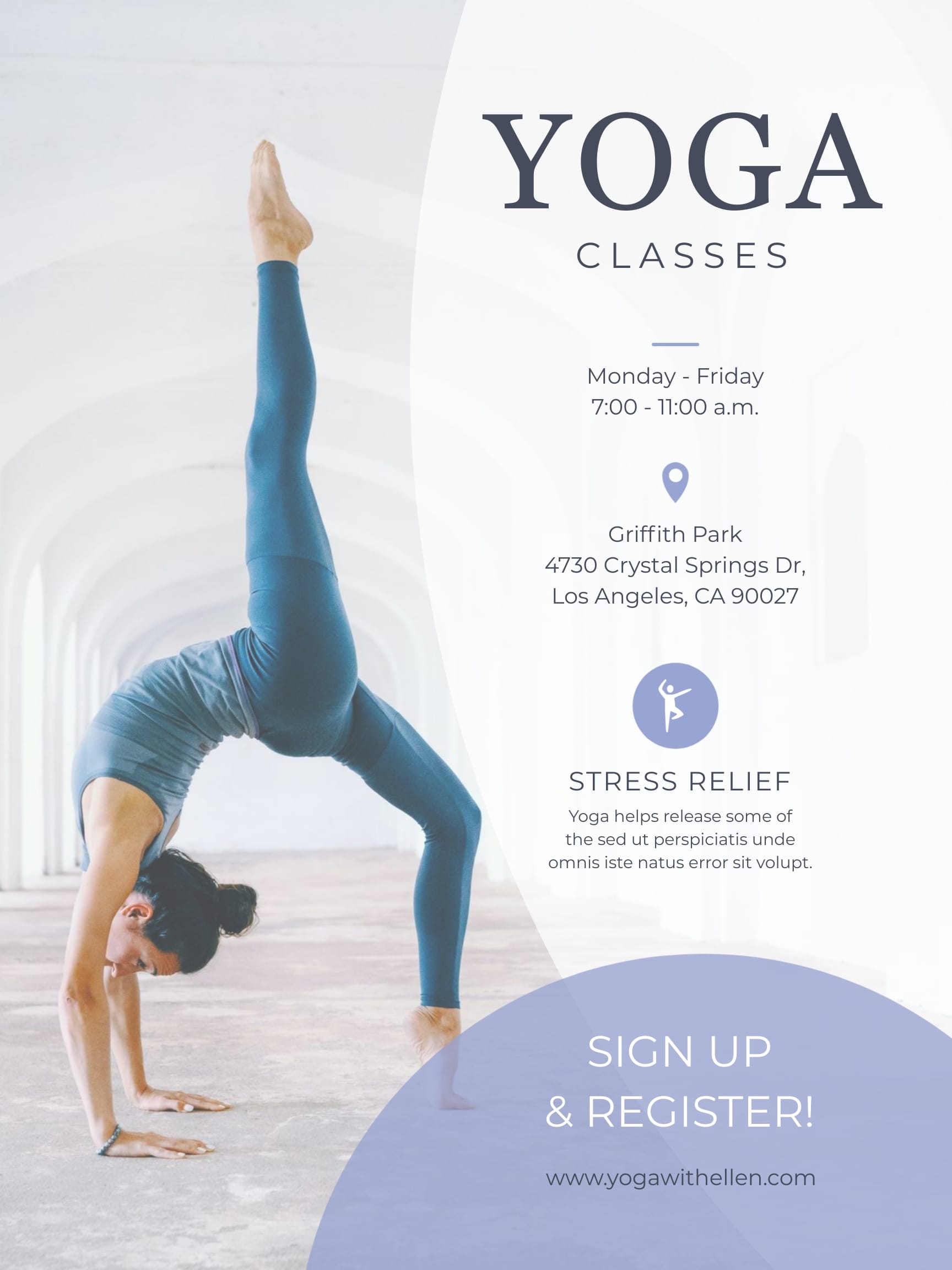 Yoga Class Poster Template Visme