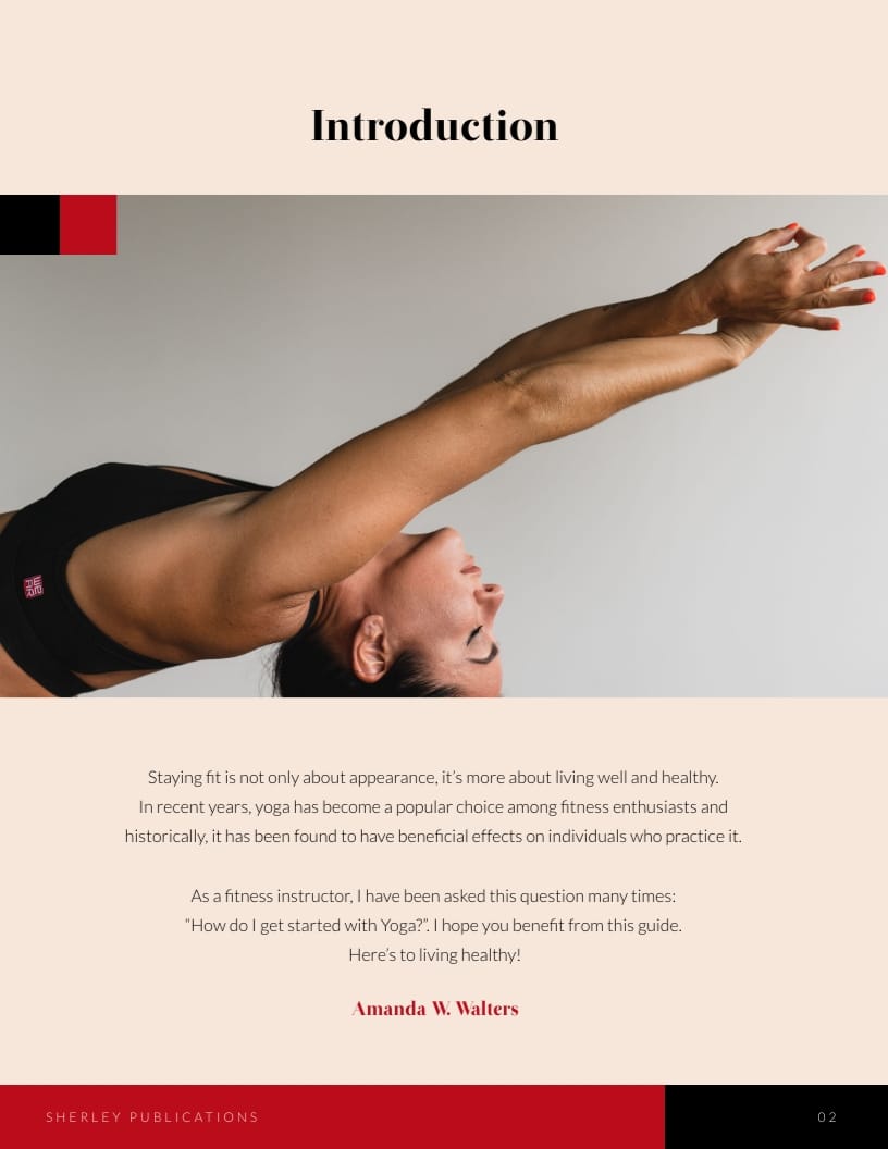 Yoga Ebook Template | Visme