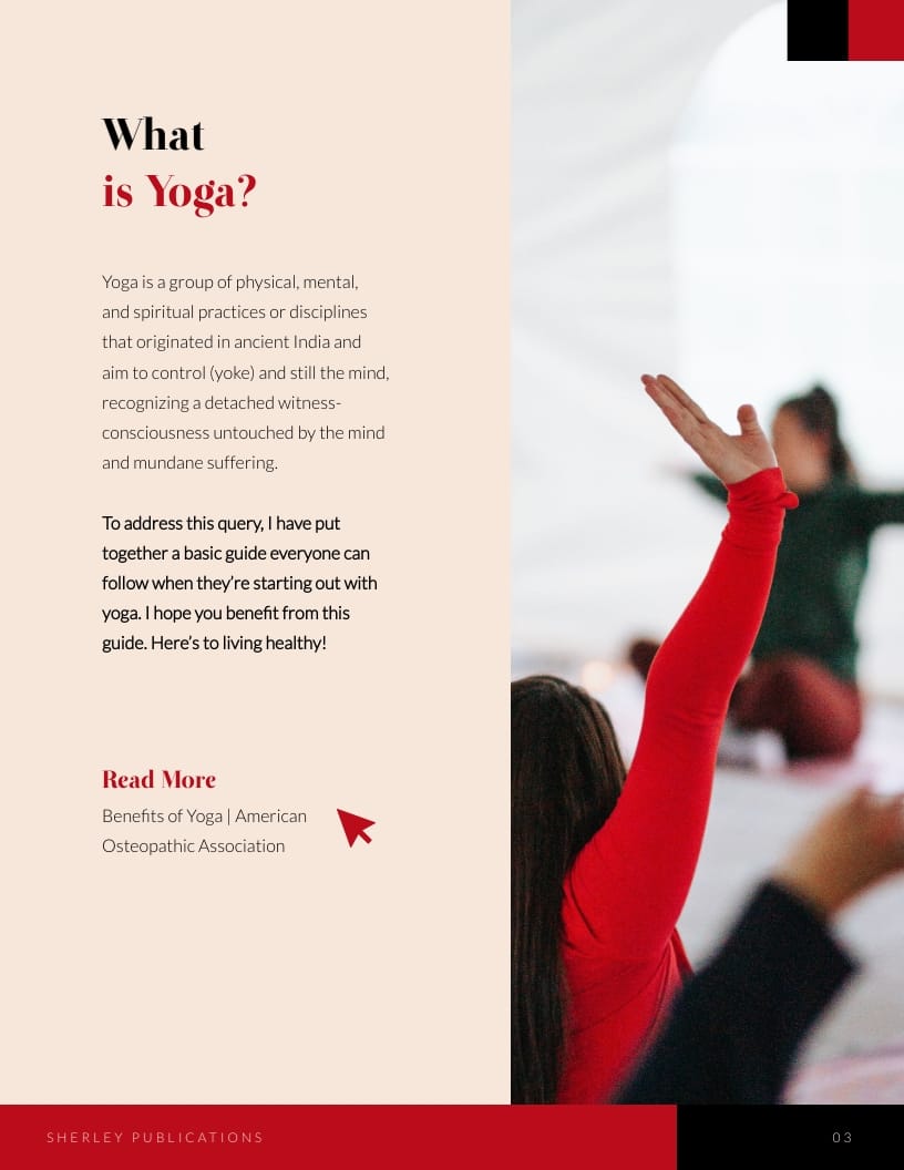 Yoga Ebook Template | Visme
