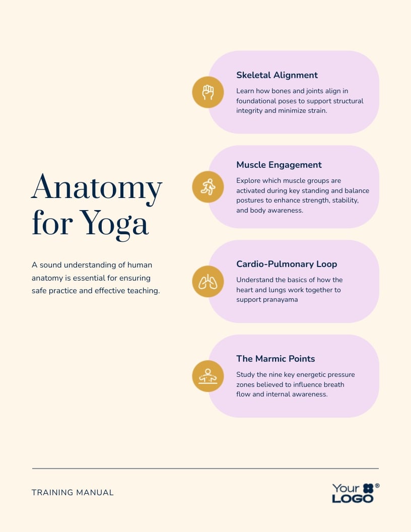 Yoga Institute Training Manual Template | Visme