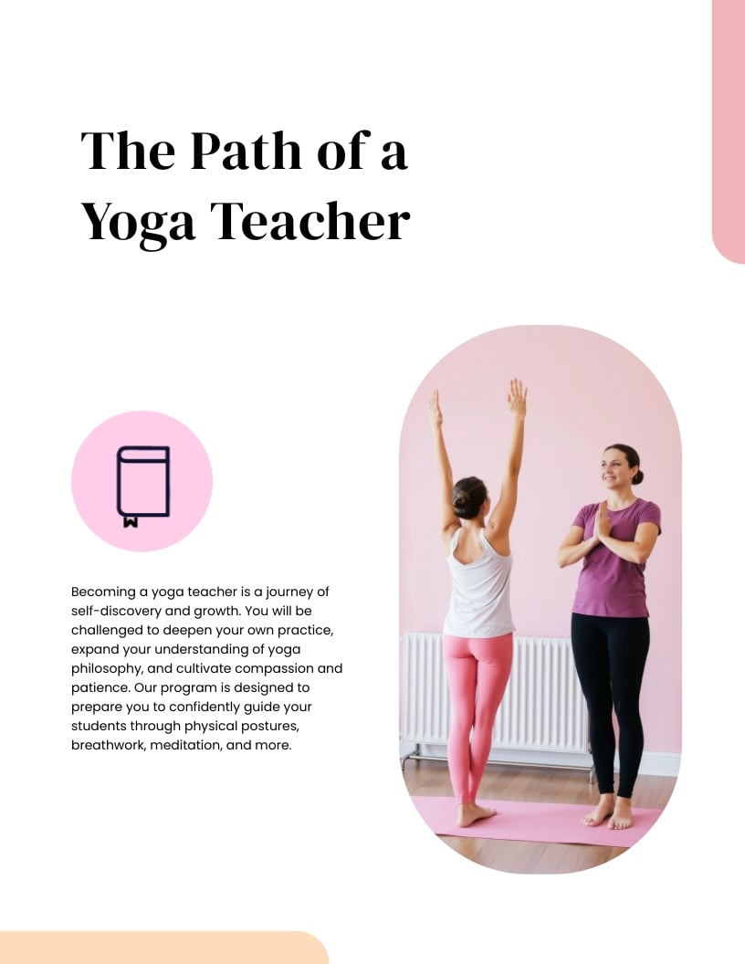 Yoga Teacher Training Manual Template | Visme