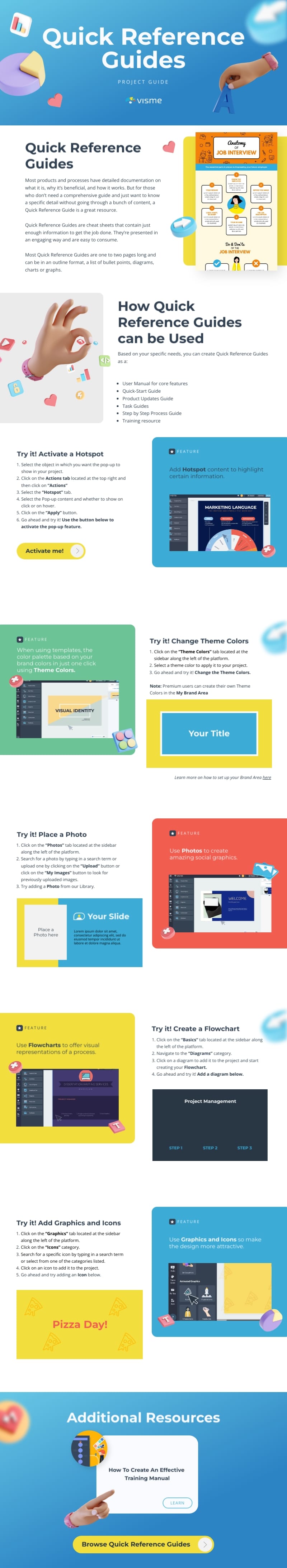 Infographics Quick Reference Guides Template Visme