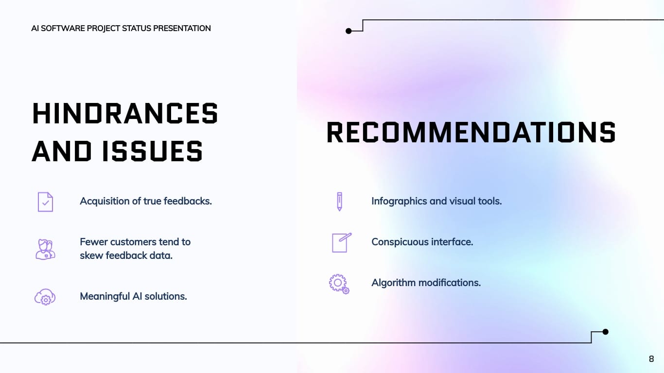 AI Software Project Status Presentation Template | Visme
