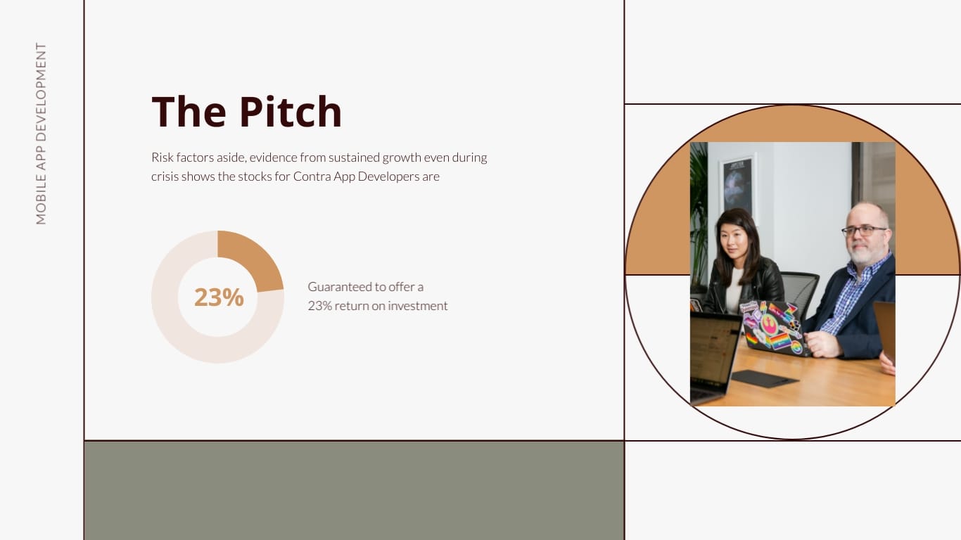 App Developer Stock Pitch Presentation Template | Visme