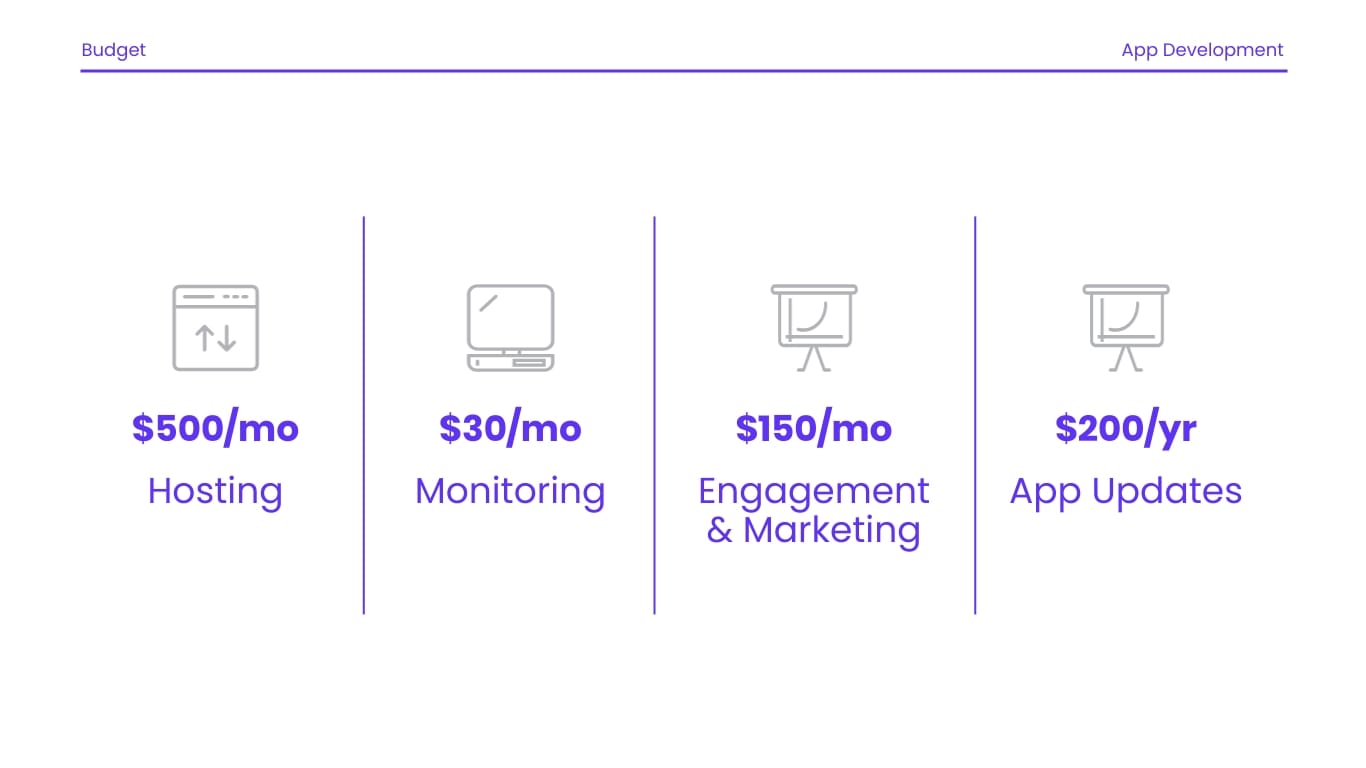 App Development Budget Presentation Template | Visme