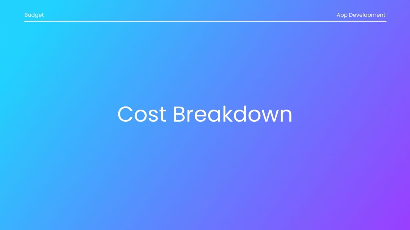 App Development Budget Presentation Template | Visme