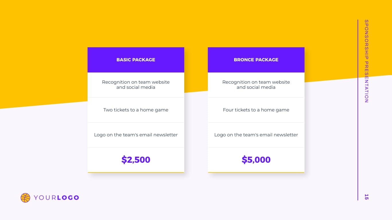 Basketball Team Sponsorship Presentation Template | Visme