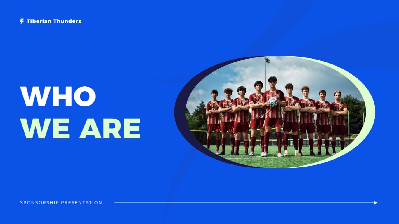 Blue Football Sponsorship Presentation Template | Visme