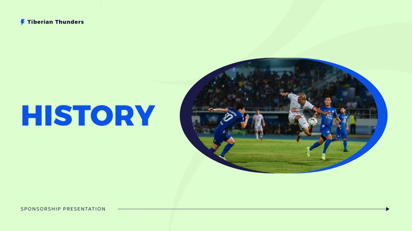 Blue Football Sponsorship Presentation Template | Visme