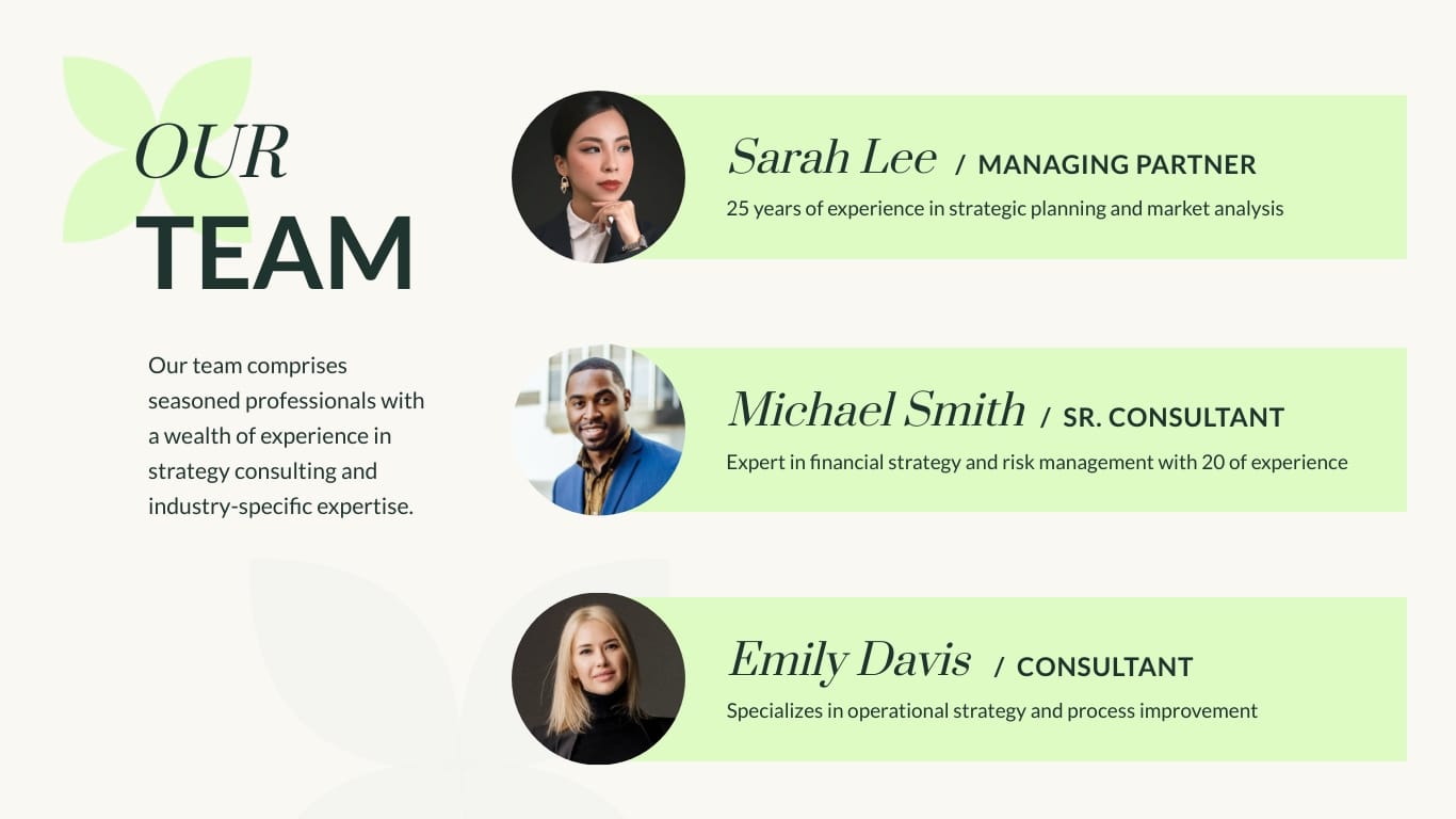 Business Strategy Consultant Presentation Template | Visme