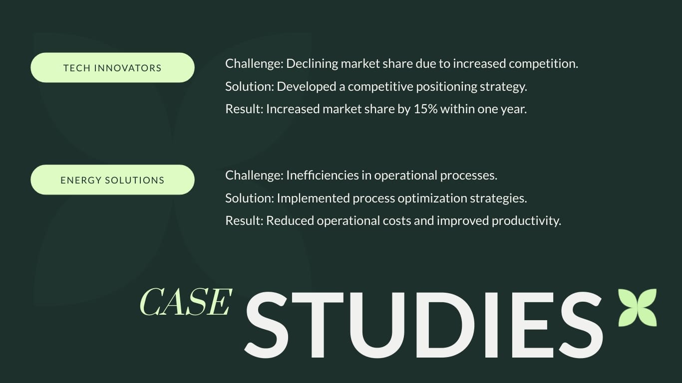Business Strategy Consultant Presentation Template | Visme