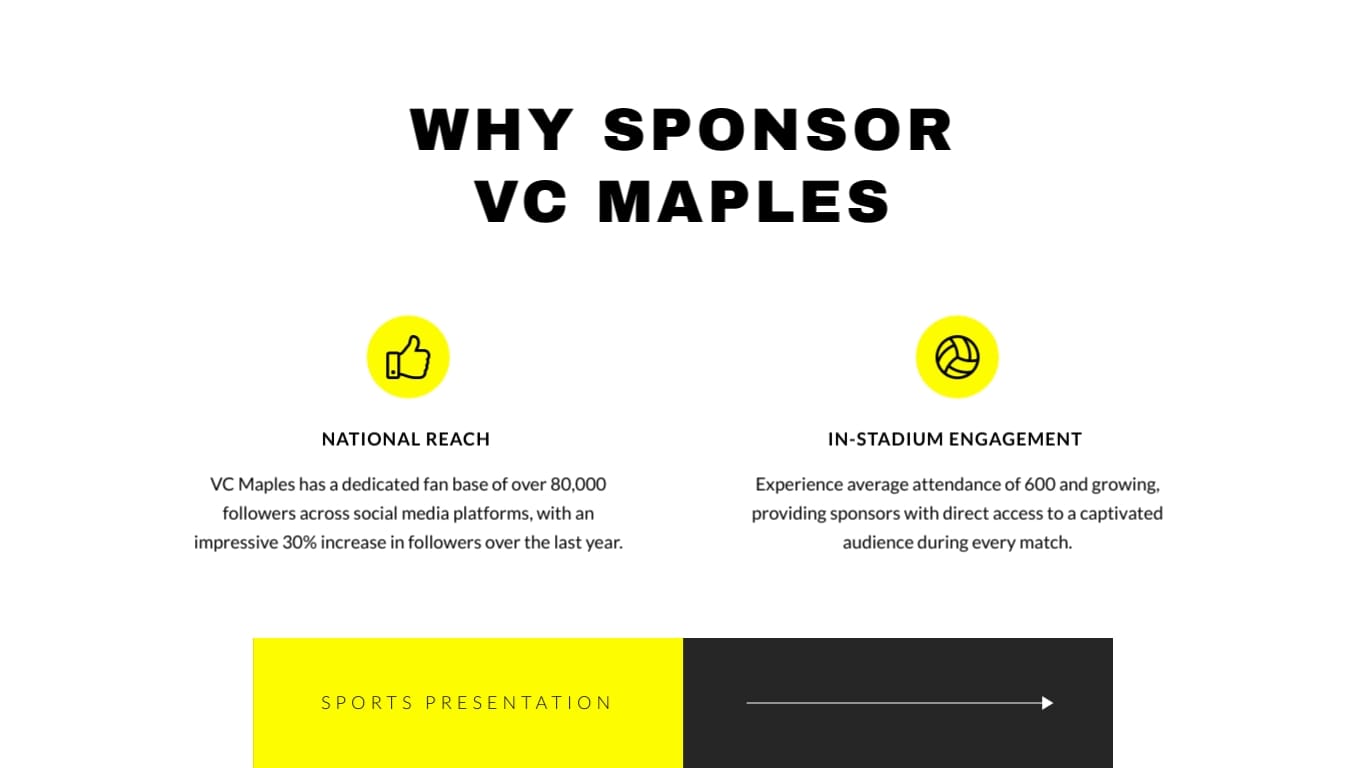 Club Sports Presentation Template | Visme