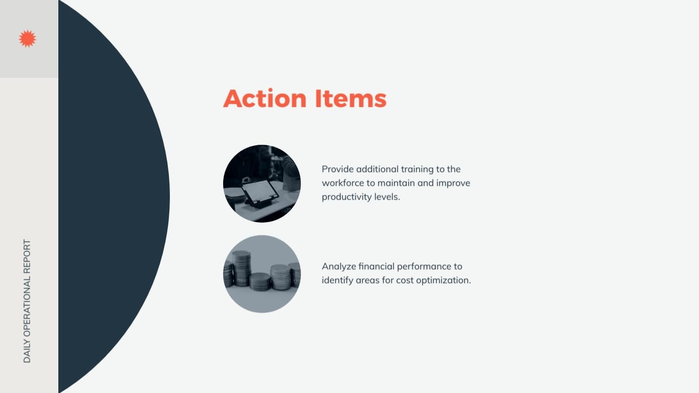 Company Daily Operational Report Presentation Template | Visme
