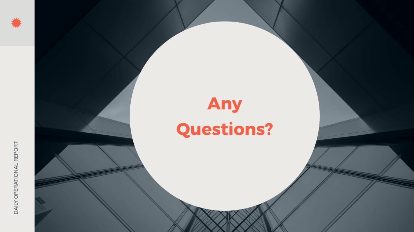 Company Daily Operational Report Presentation Template | Visme