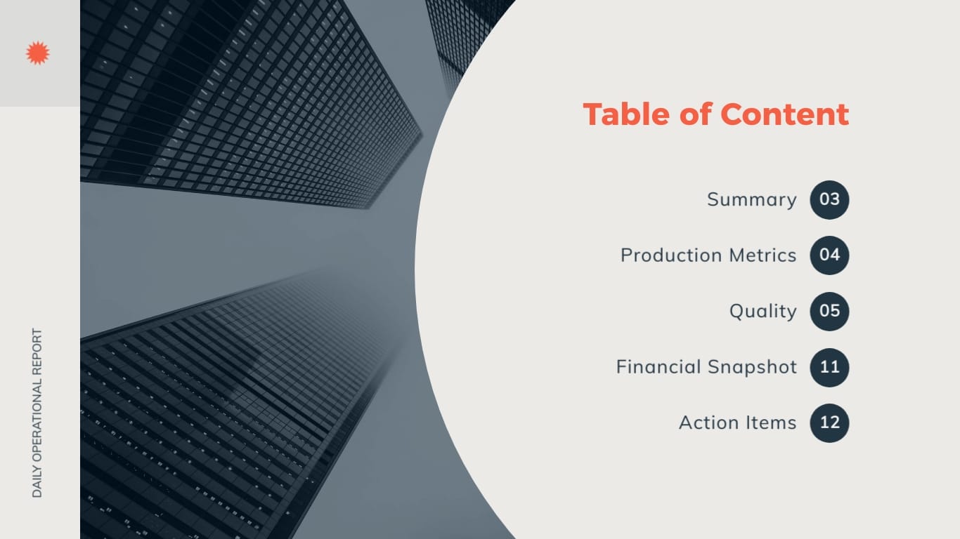 Company Daily Operational Report Presentation Template | Visme