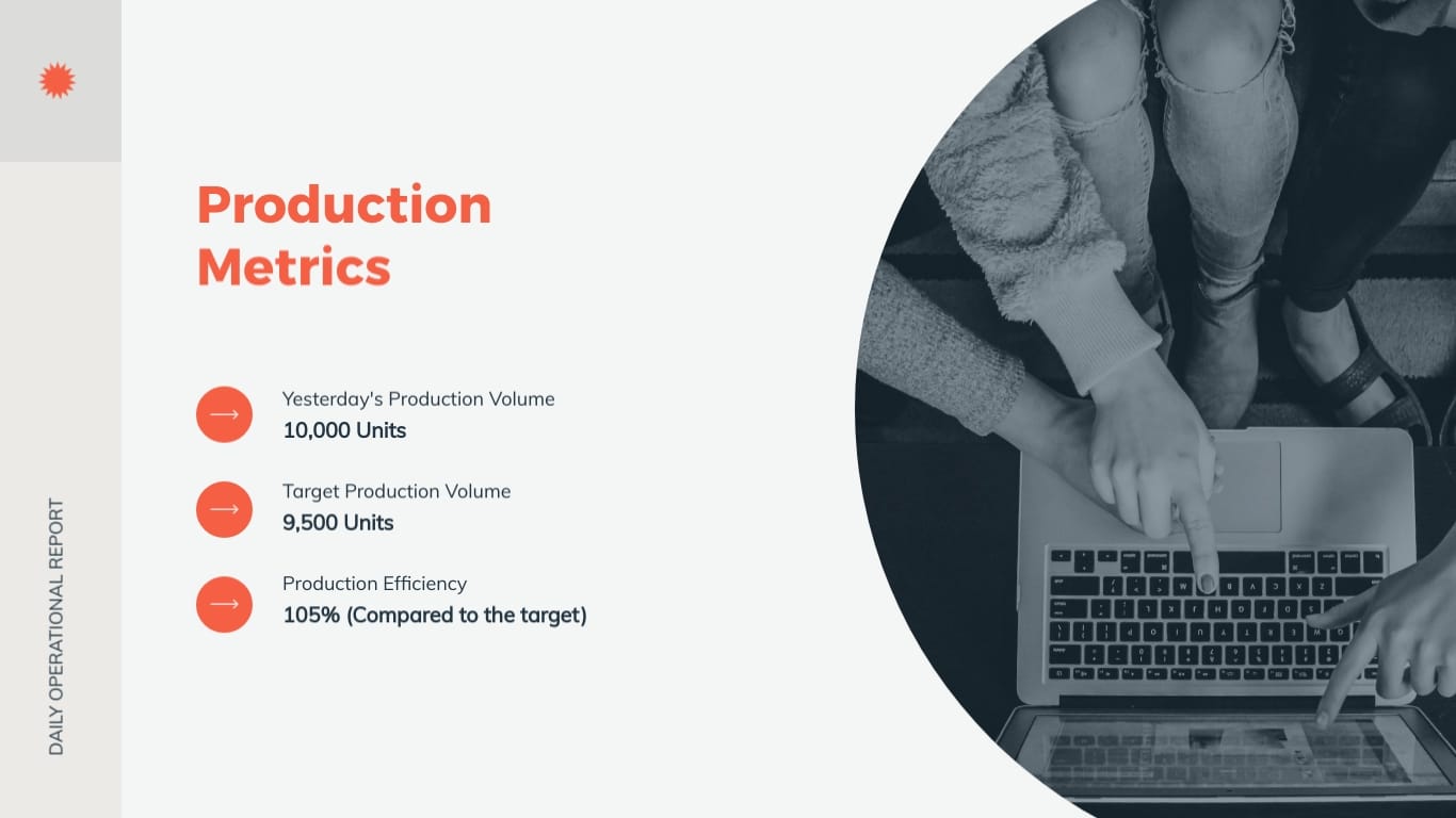 Company Daily Operational Report Presentation Template | Visme