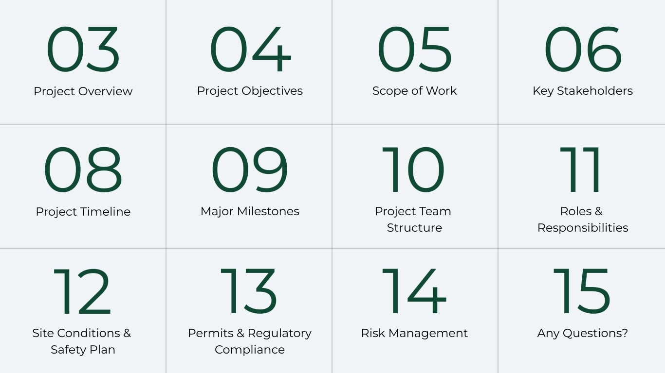 Construction Project Kickoff Presentation Template | Visme