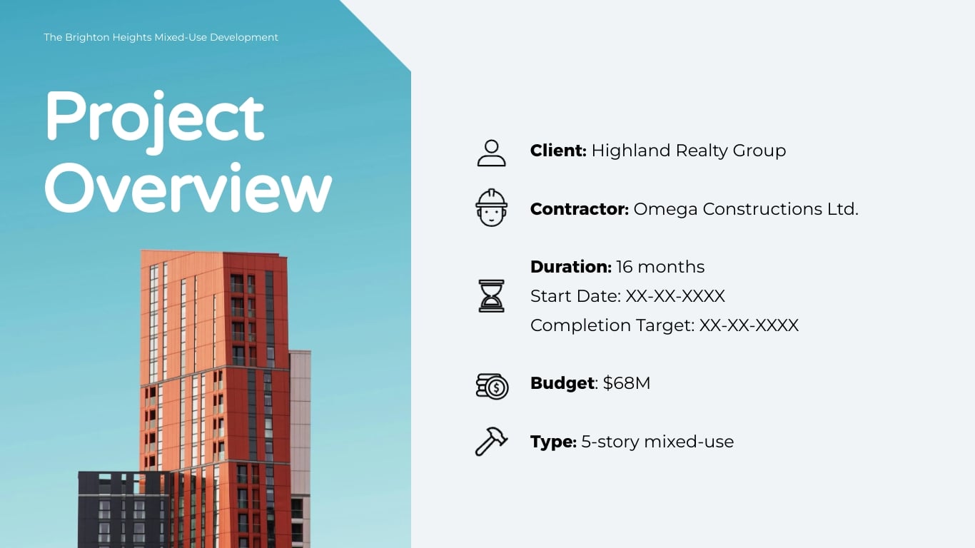 Construction Project Kickoff Presentation Template | Visme