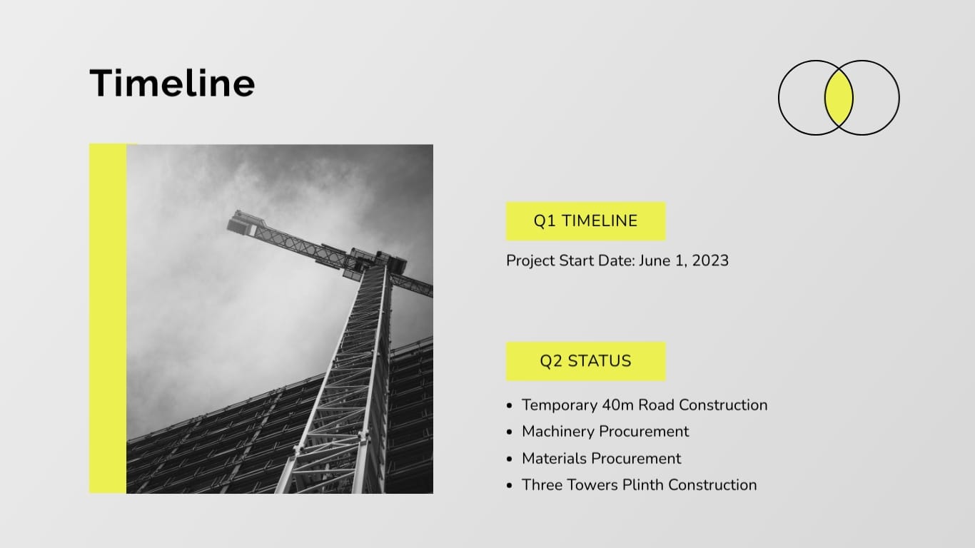 Construction Project Status Presentation Template | Visme
