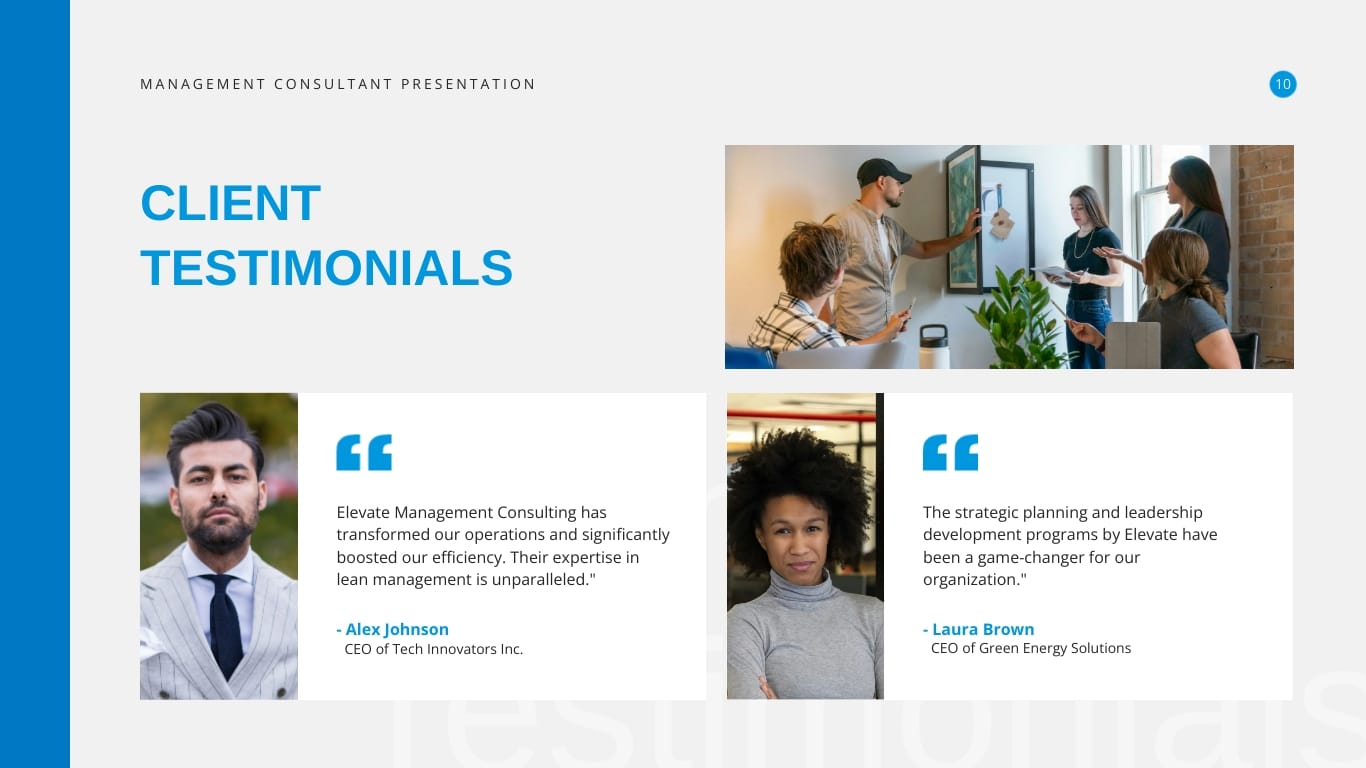 Consultant Management Presentation Template | Visme