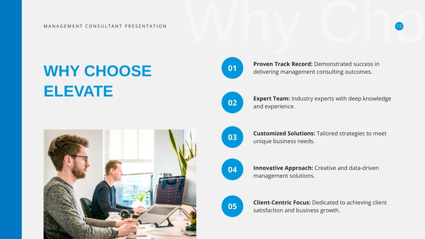 Consultant Management Presentation Template | Visme