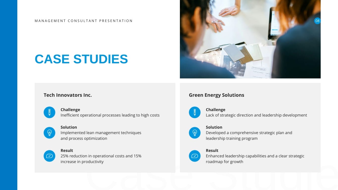 Consultant Management Presentation Template | Visme