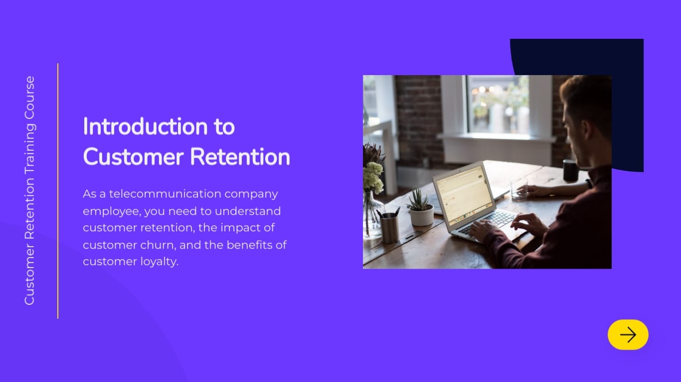 Customer Retention Training Course Template | Visme