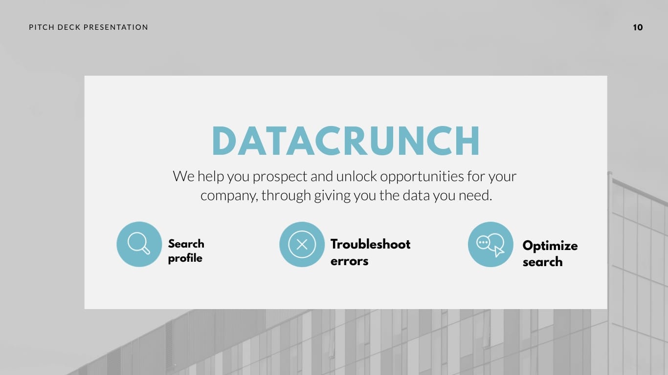 Datacrunch Pitch Deck Presentation Template | Visme