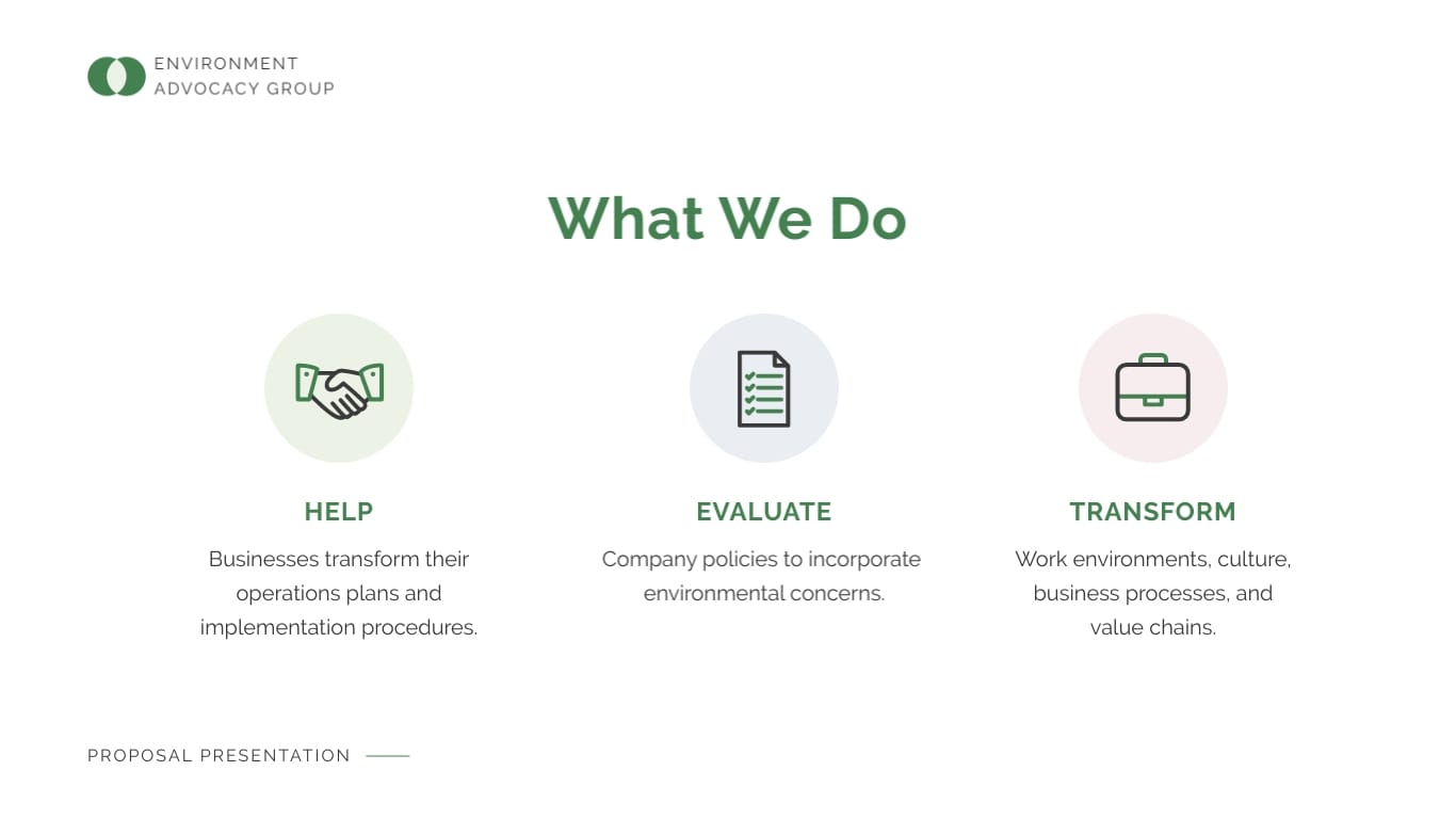 Environment Proposal Presentation Template | Visme