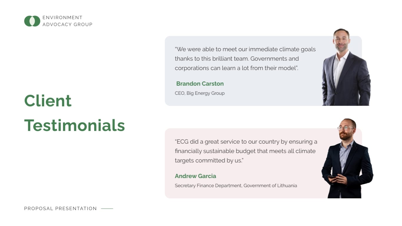 Environment Proposal Presentation Template | Visme