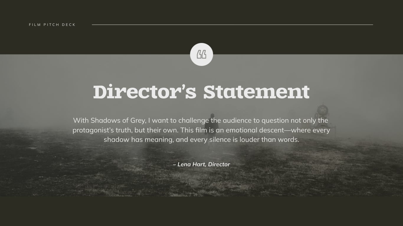 Film Pitch Deck Template | Visme