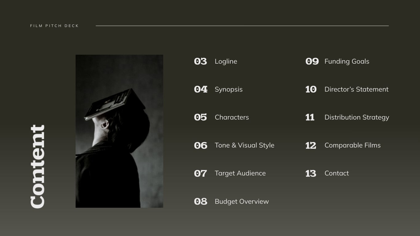Film Pitch Deck Template | Visme