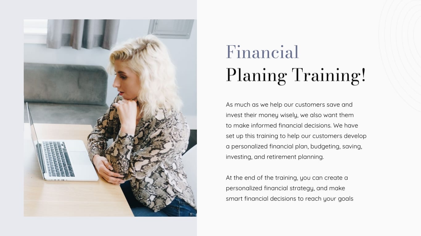 Financial Planning Training Course Template | Visme