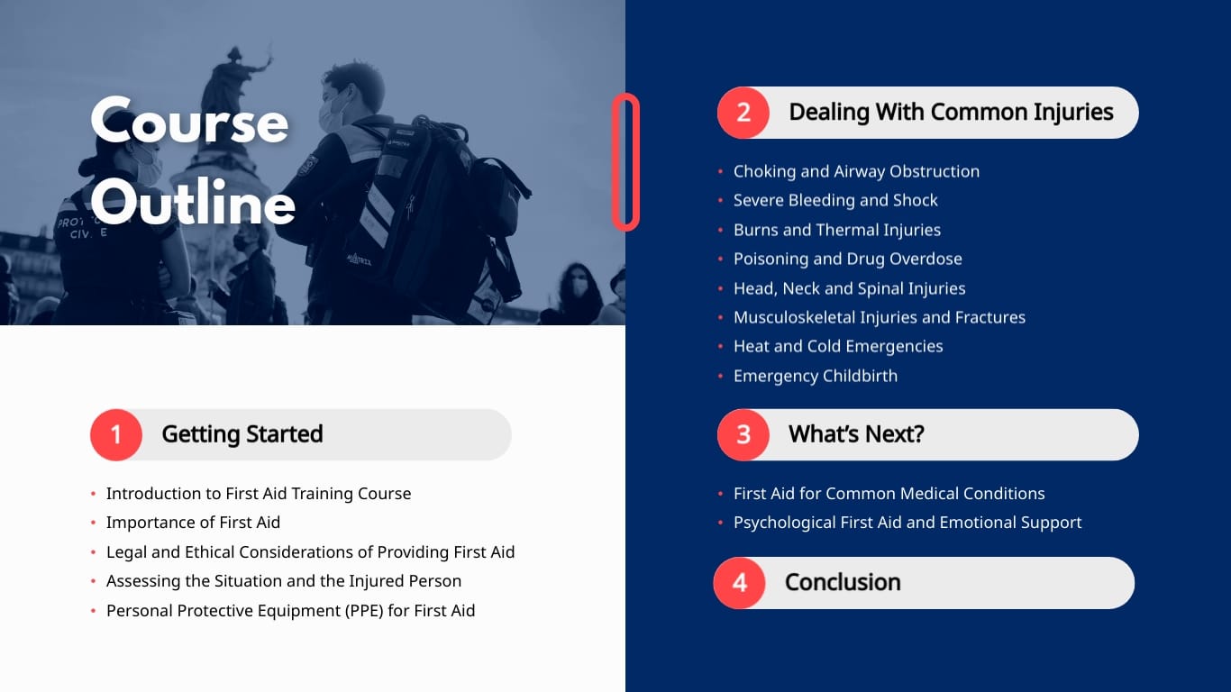 First Aid 101 Training Course Template | Visme