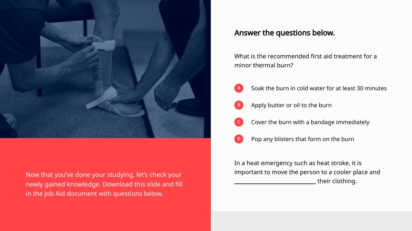 First Aid 101 Training Course Template | Visme