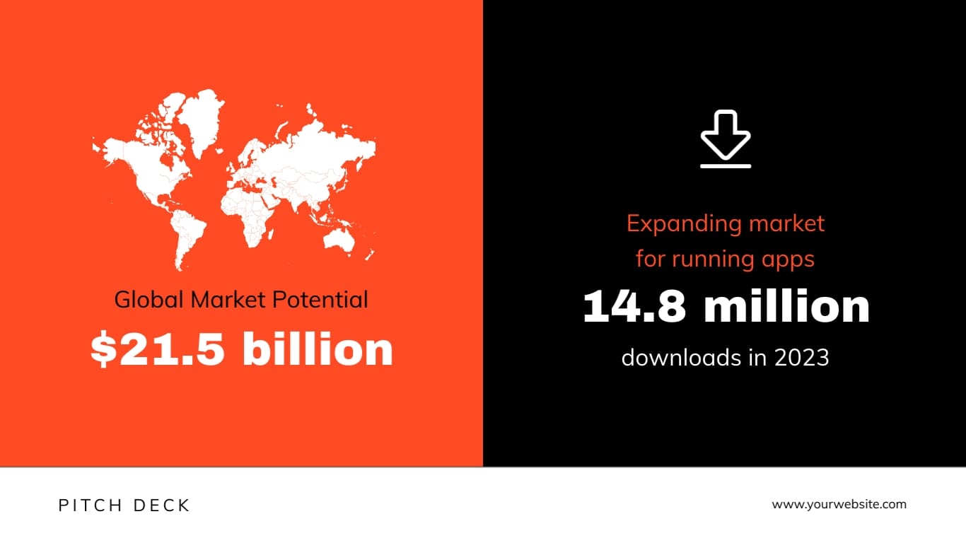 Fitness App Pitch Deck Template | Visme