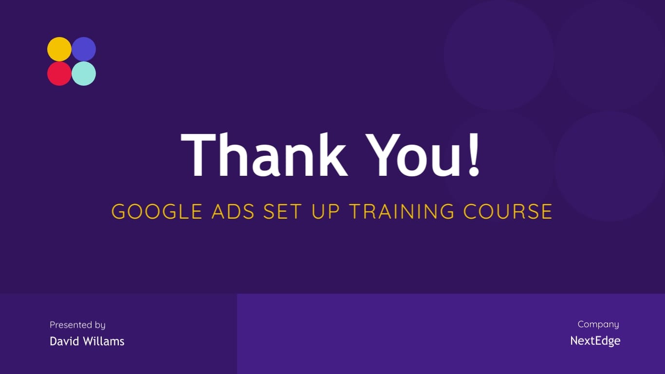 Google Ads Set Up Training Course Template | Visme