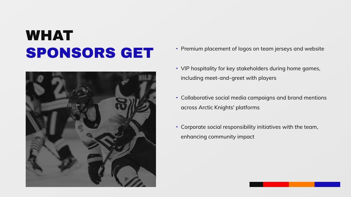 Hockey Team Sponsorship Presentation Template | Visme