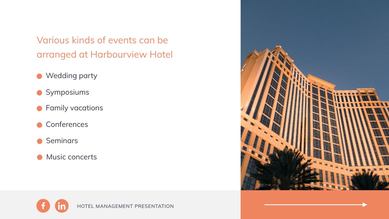 Hotel Event Management Presentation Template | Visme
