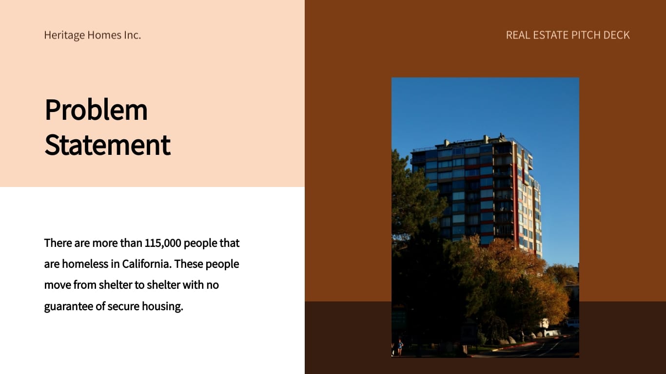 Housing Pitch Deck Template | Visme