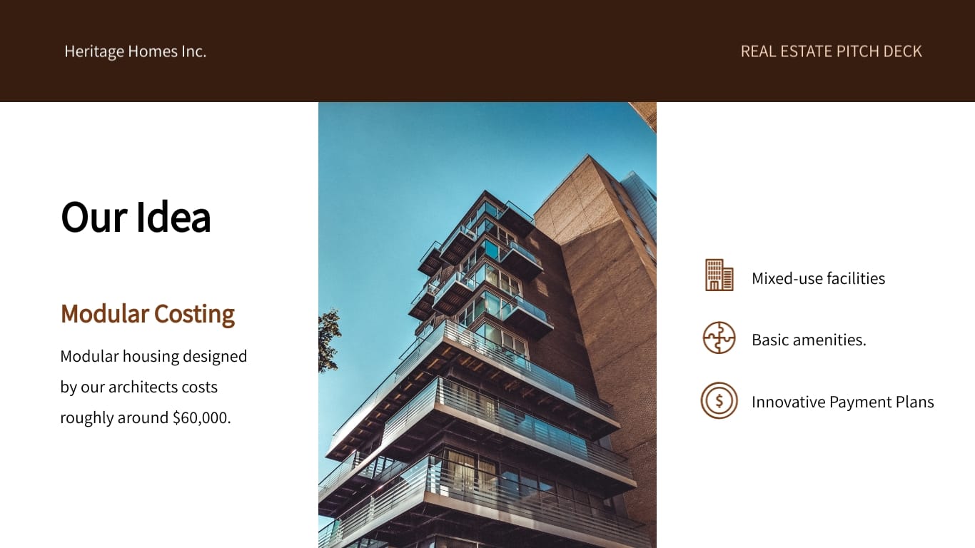 Housing Pitch Deck Template | Visme