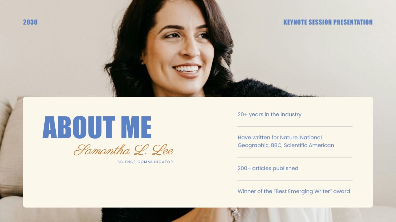 Keynote Session Presentation Template | Visme